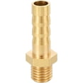 1 Pack Brass Hose Barb to Male Adapter, 6mm x M8x1mm for Industrial ...