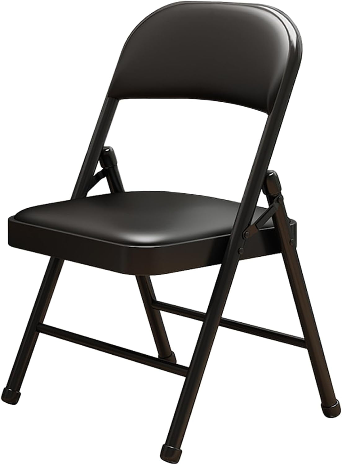 1 Pack Bulk Folding Chairs with Padded Cushion, Single Black Steel ...