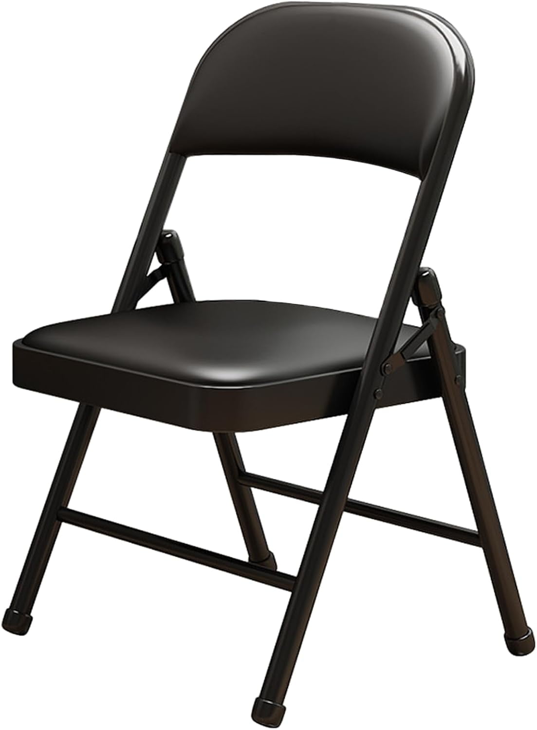 1 Pack Bulk Folding Chairs with Padded Cushion, Single Black Steel ...