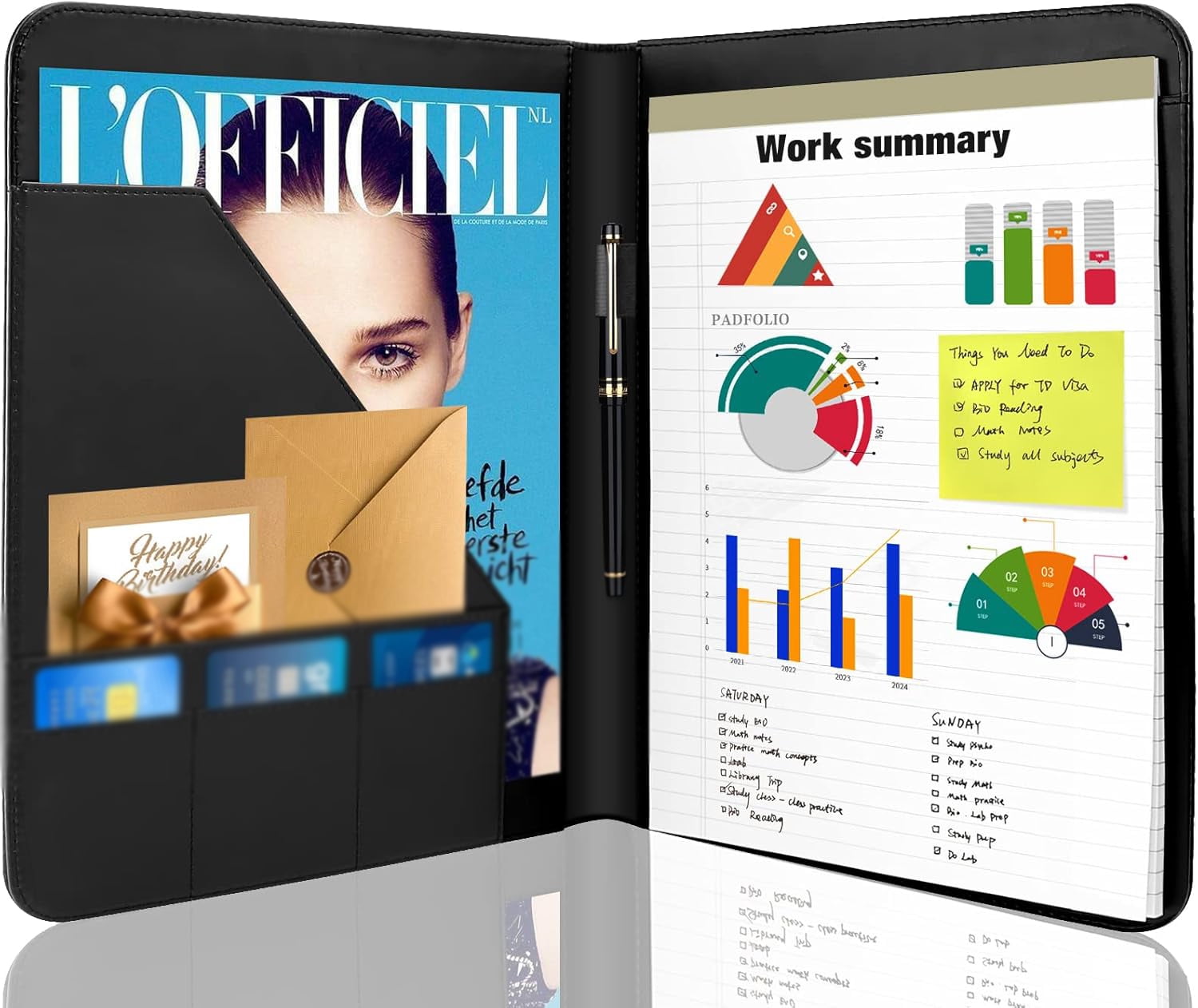 1 Pack Business Padfolio Portfolio Binder, Interview Resume Legal ...