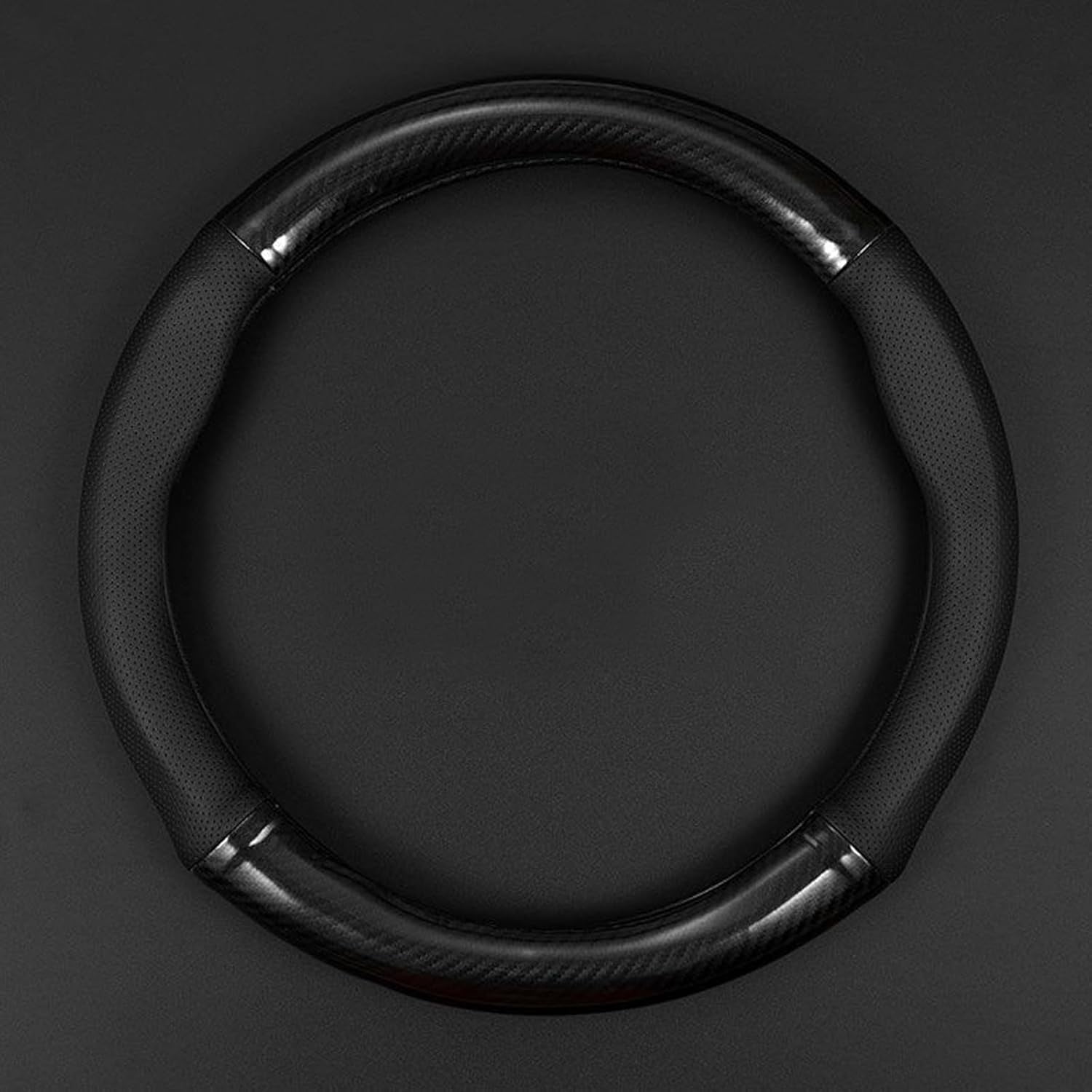 1 Pack Car Breathable Steering Wheel Cover, Carbon Fiber Non-Slip ...