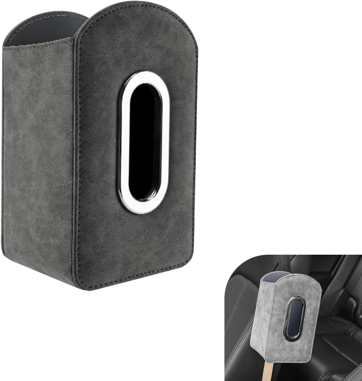 1-Pack Car Seat Side Tissue Holder Waterproof Leather Hanging Tissue ...