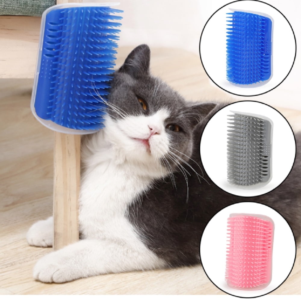 1-Pack Cat Self-Groomer Wall Corner Brush - Soft Massage Comb for Easy ...
