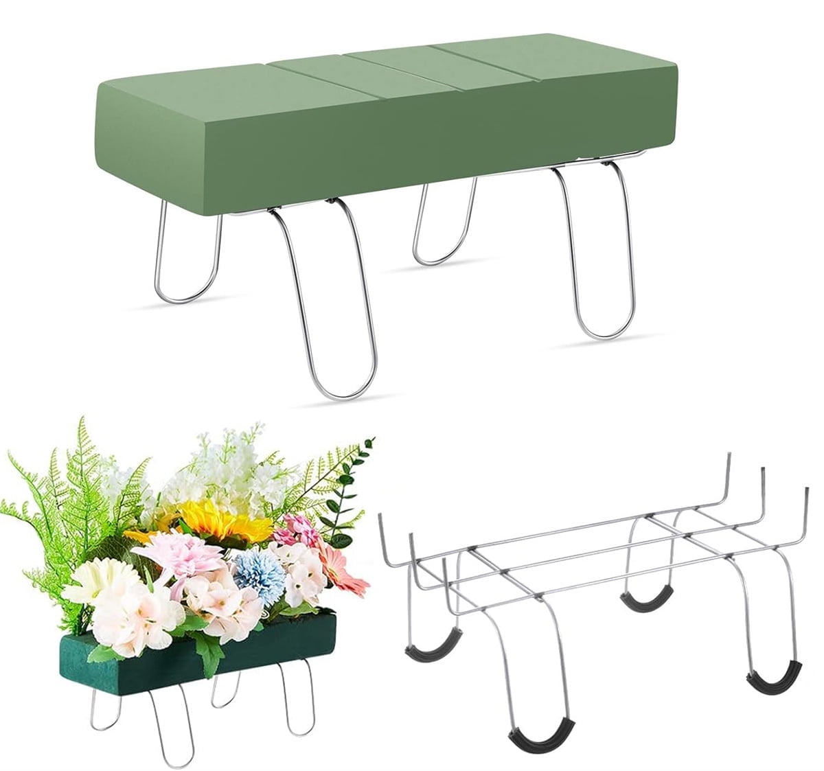 1 Pack Cemetery Saddles for Headstones,Happon 11.8 inch Galvanized ...