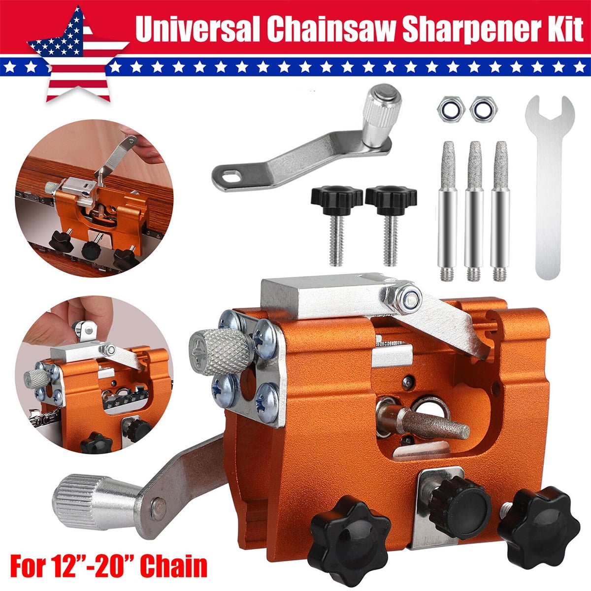 1 Pack Chainsaw Sharpener Jig Sharpening Tool Kit for 12"-20" Chain ...