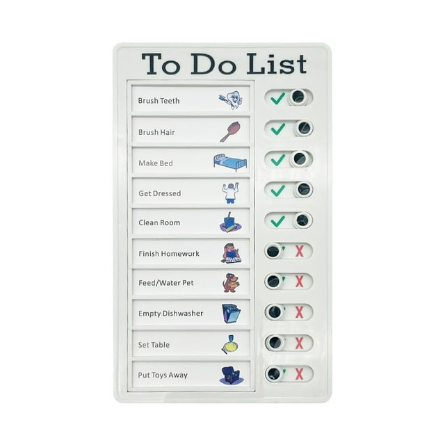 1 Pack Checklist Board to Do List Boards Plastic Chore Chart Memo Checklist Boards with Slider ...