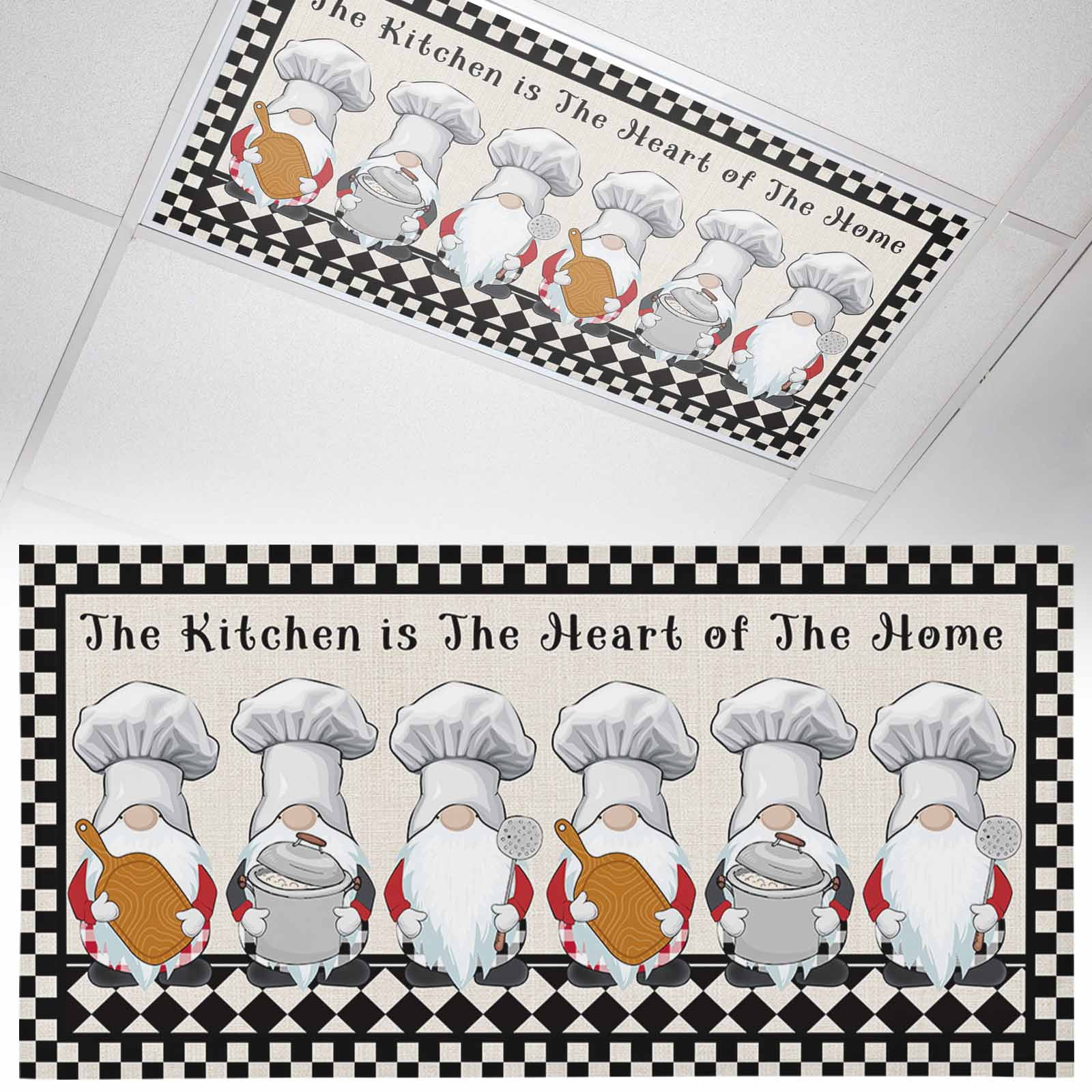 1 Pack The Chef Fluorescent Light Covers for Ceiling Lights Gnome ...