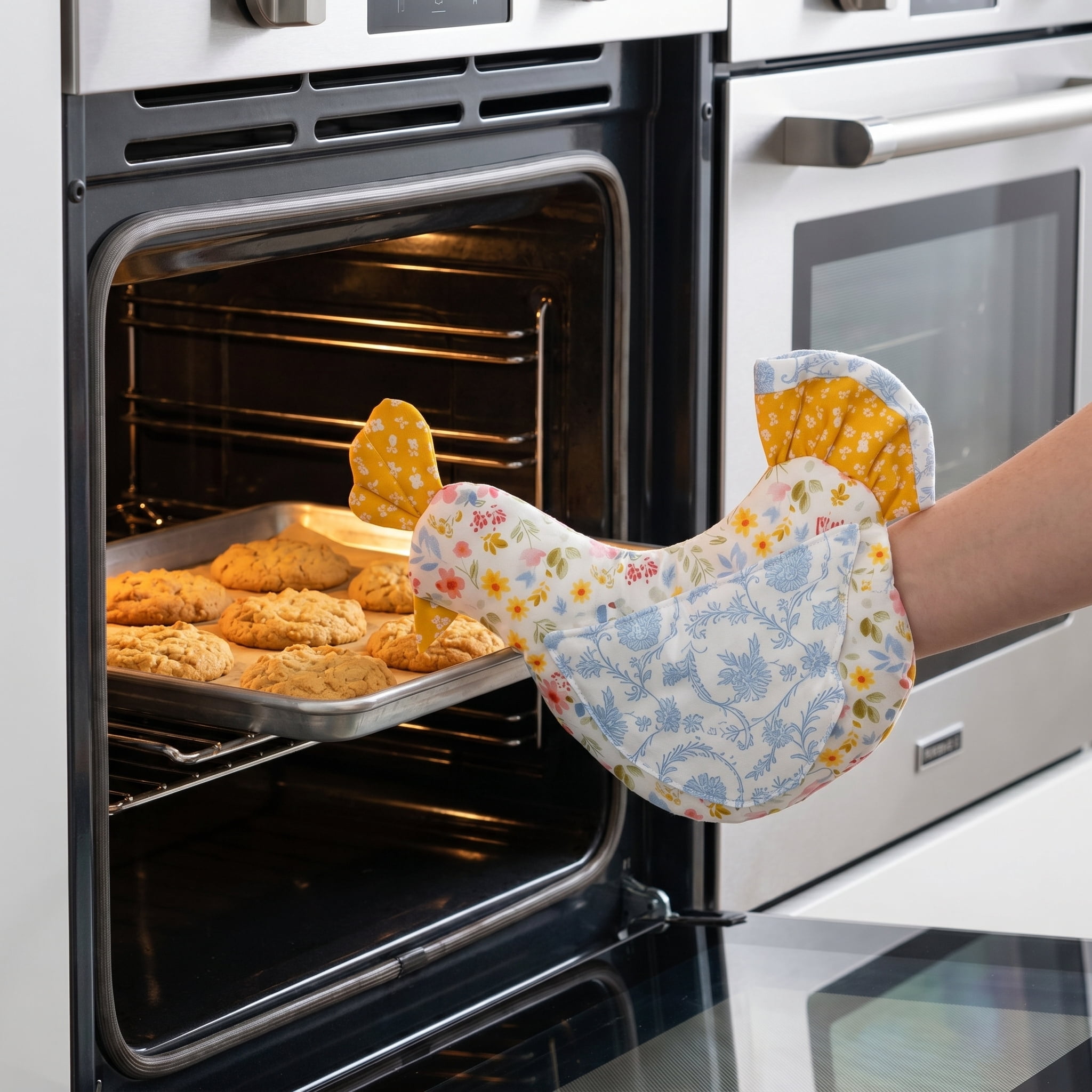 1 Pack Chicken Oven Mitts, Chicken Pot Holders and Chicken Kitchen ...