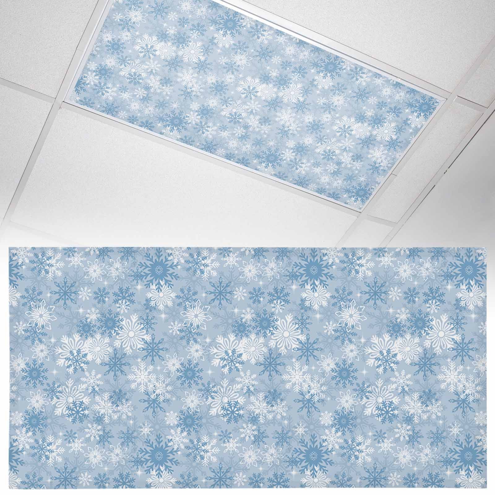 1 Pack Christmas Sky Fluorescent Light Covers for Ceiling Lights Blue ...