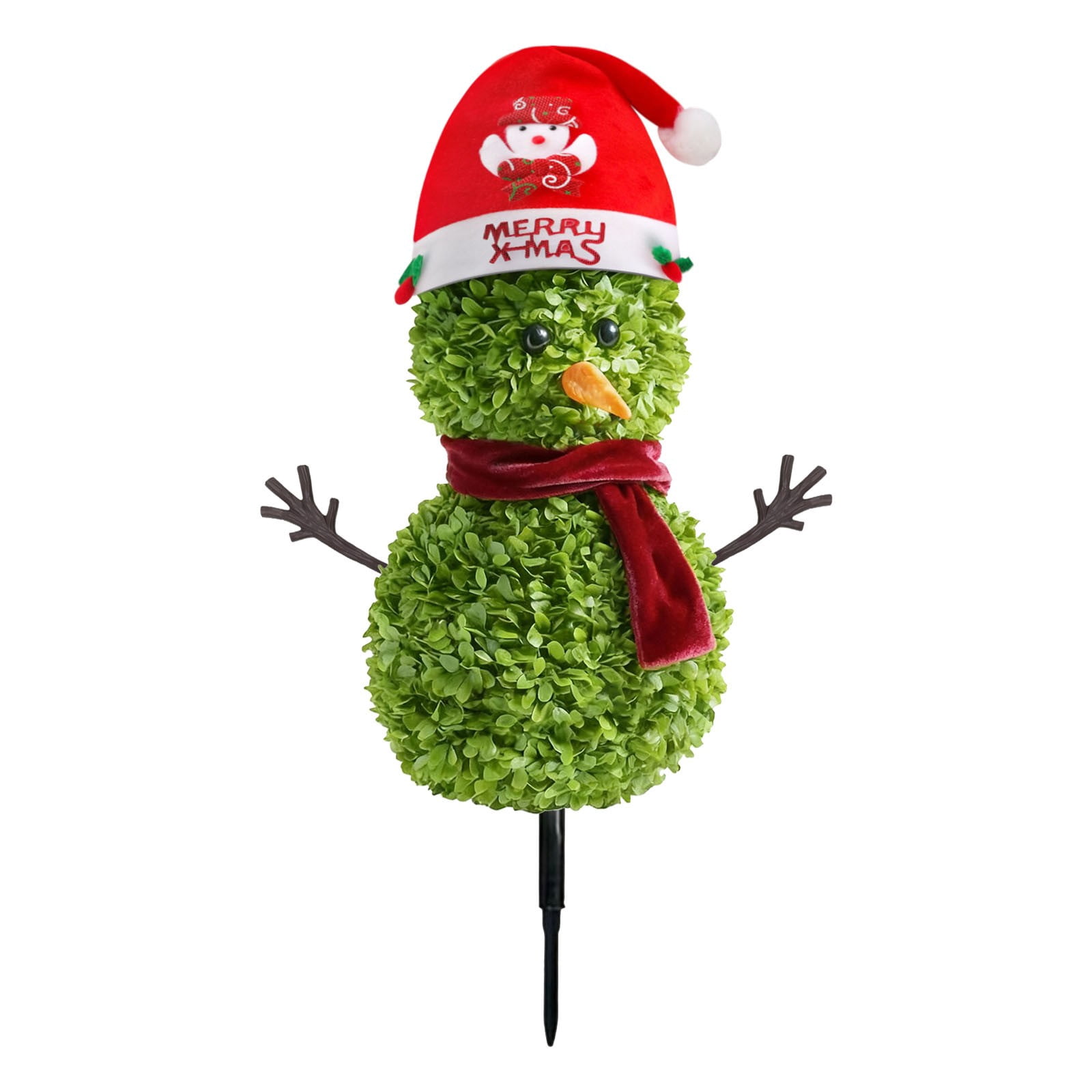 1 Pack Christmas Snowman Topiary 22'' Artificial Snowman Shaped Topiary ...