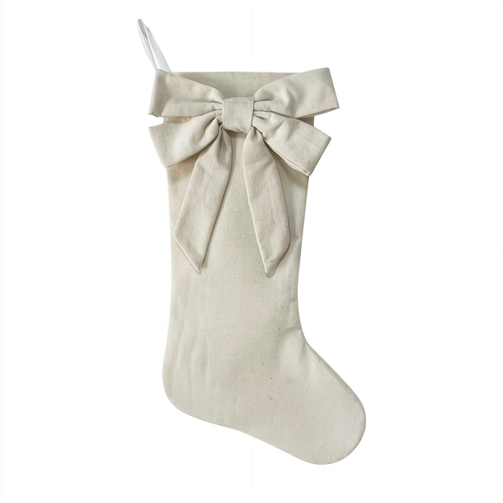 1 Pack Christmas Stocking, Classic Hanging Stockings, Plush Cuffs Candy ...