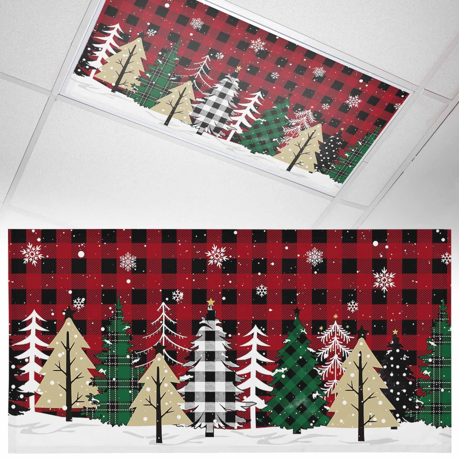 1 Pack Christmas Tree Fluorescent Light Covers for Ceiling Lights ...