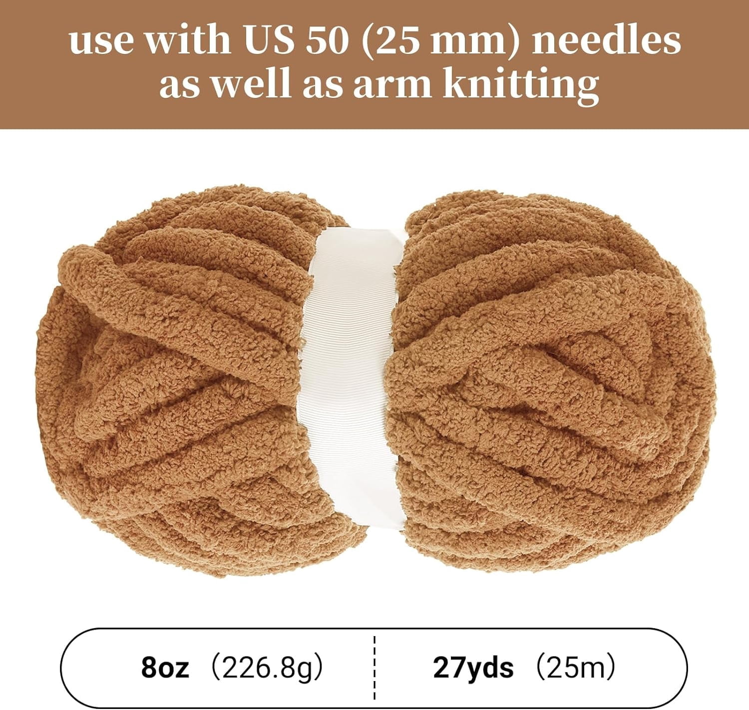 1 Pack Chunky Chenille Yarn for Crocheting & Knitting, 27yds 8 oz Each ...
