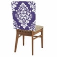 1 Pack Classic Floral Pattern Chair Back Covers Purple Background White ...