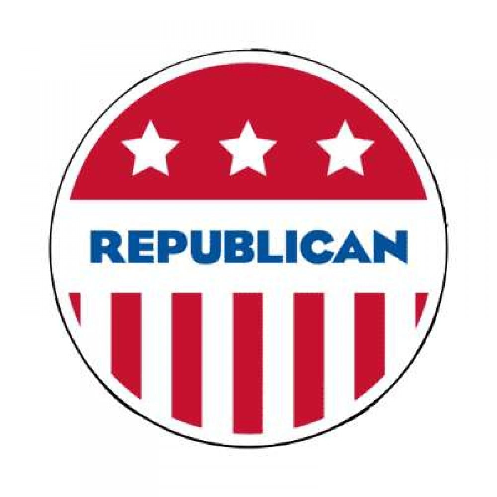 1 Pack - Classic Republican Banner Flexible Magnet - 3 Inch Round ...