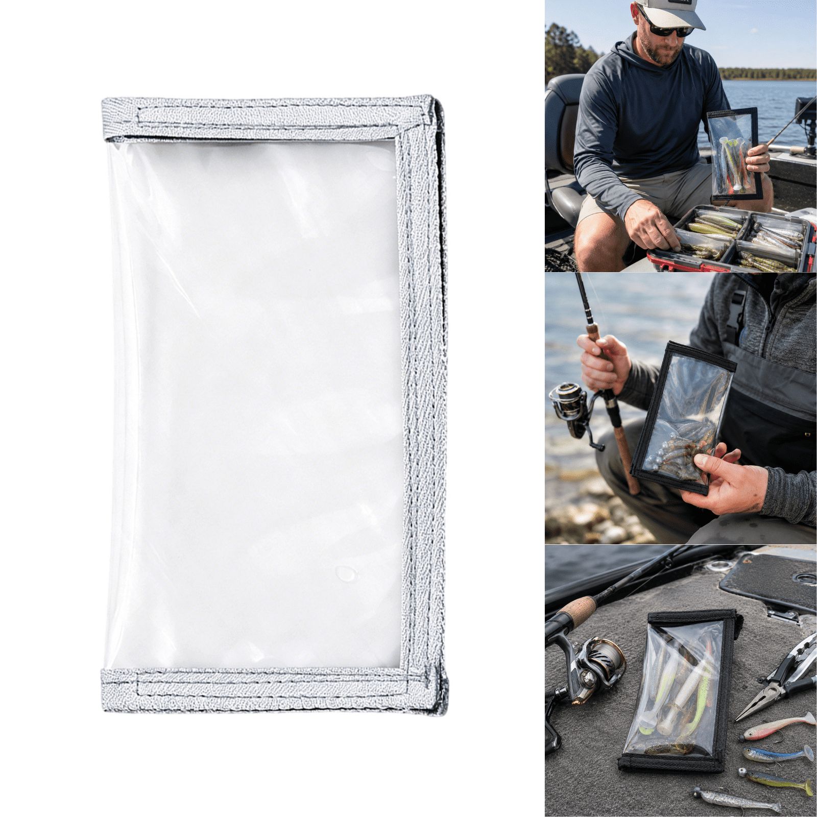 1 Pack Clear Fishing Lure Wraps, Soft Plastic Bait Storage Bag with ...