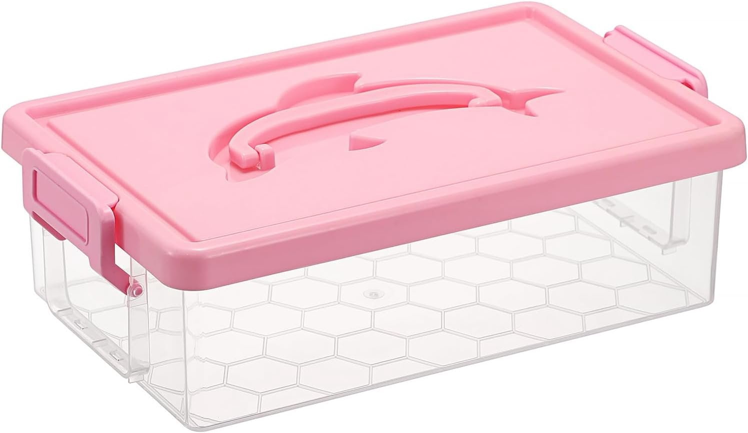 1-Pack Clear Plastic Storage Box with Lid, Stackable Organizer ...