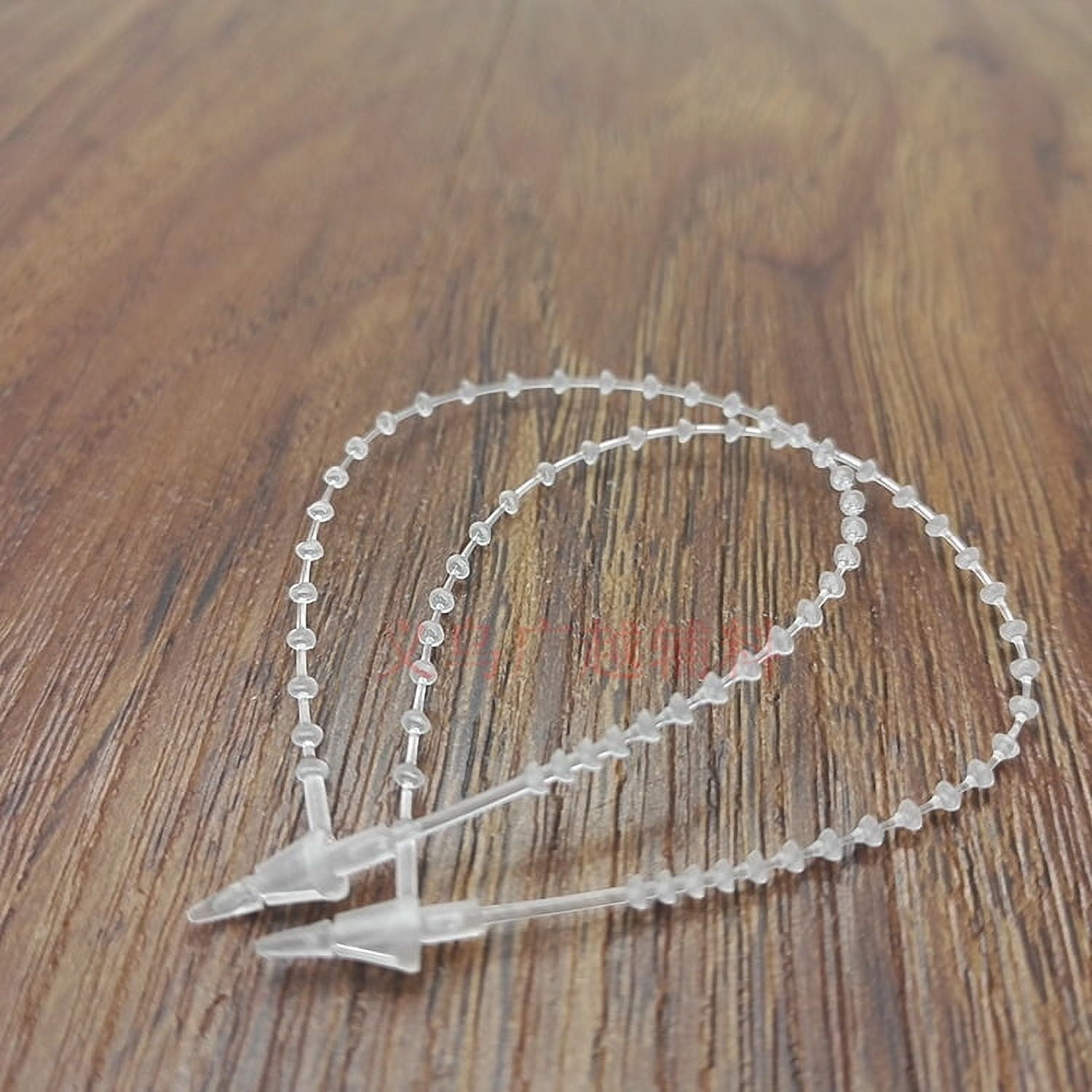 1 Pack Clear Adjustable Plastic Tag Fasteners with Security Loops for ...