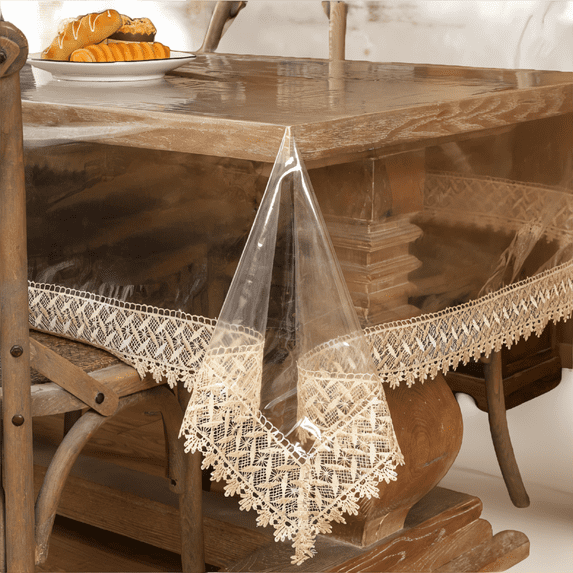 1 Pack Clear Vinyl Tablecloth Protector, Waterproof Oil-Proof PVC Table ...