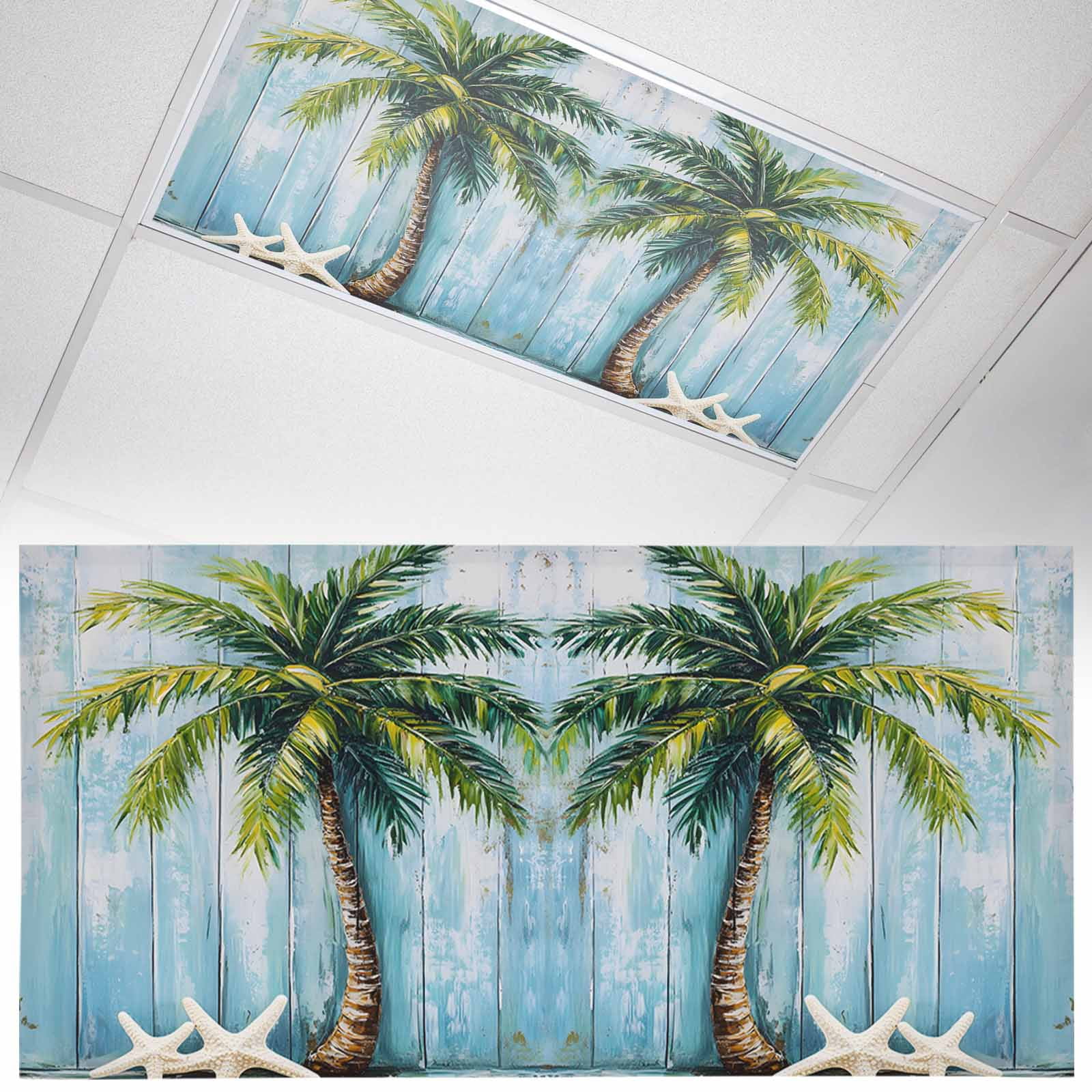 1 Pack Coconut Tree Fluorescent Light Covers for Ceiling Lights ...