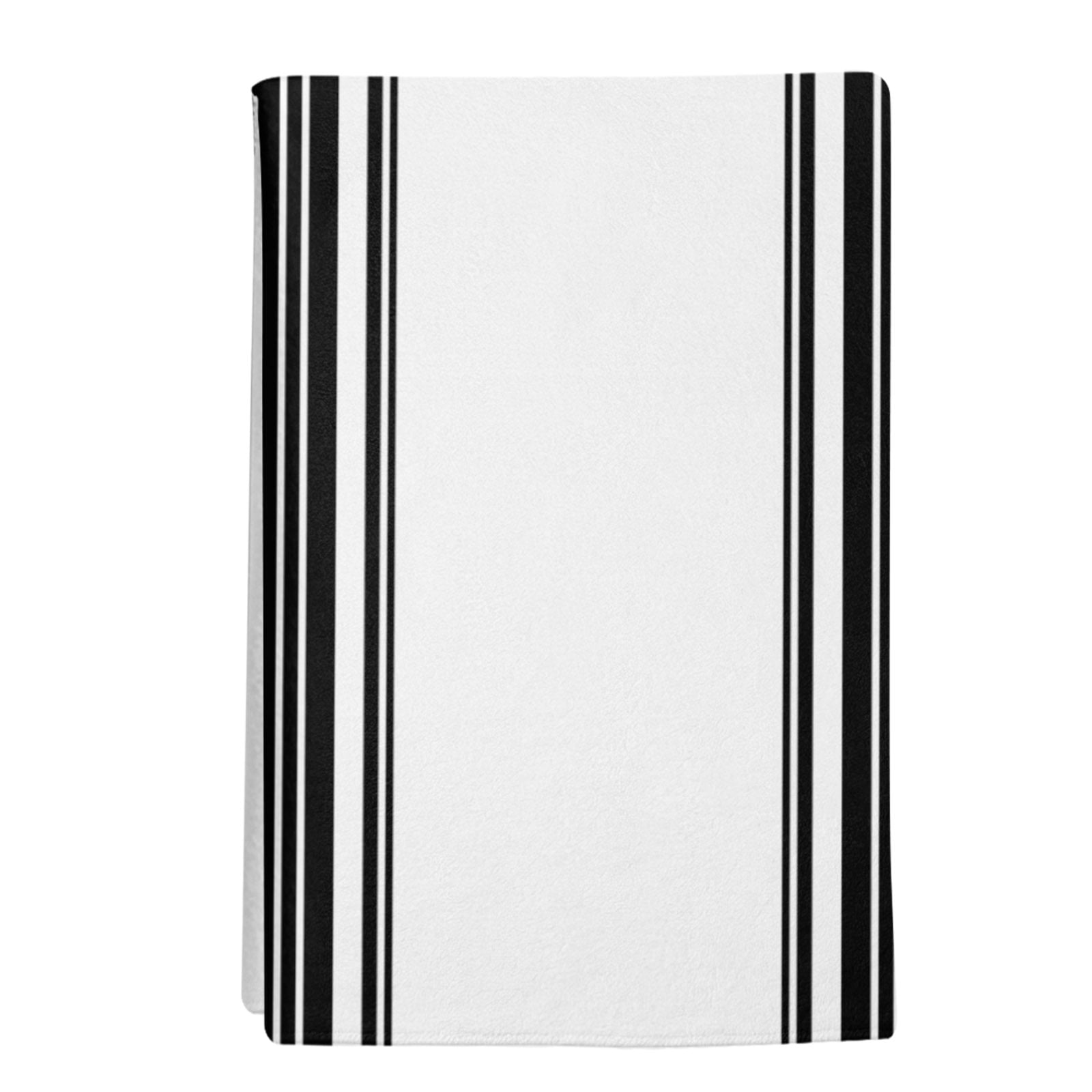 1 Pack Colorful Stripes Kitchen Towels Black Wood Texture White ...