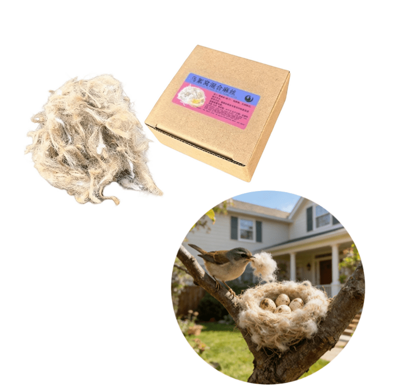 1 Pack Convenient Bird Nesting Pack - Nit Blended Hemp Silk with Jute ...