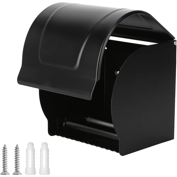 1-Pack Covered Toilet Paper Holder Wall Mounted Bathroom Toilet Paper ...