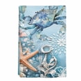 1 Pack Crab Kitchen Towels Coral Starfish Ocean Coastal Decorative Dish ...