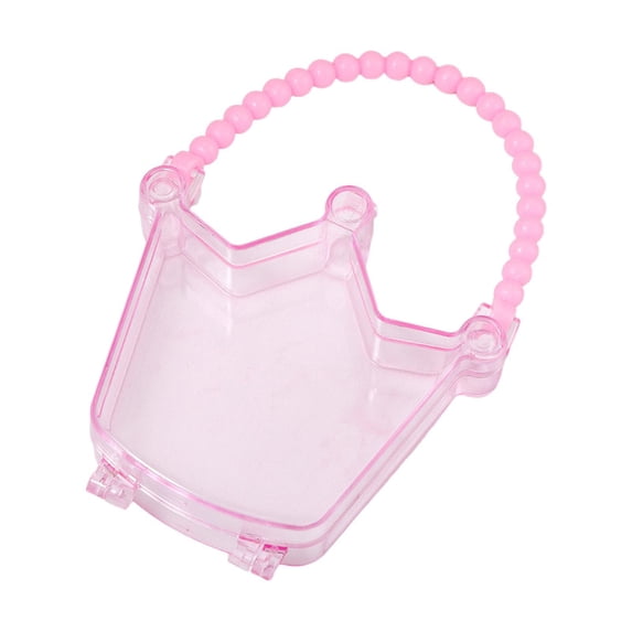 1 Pack Crown-Shaped Fillable Candy Jar with Handle, Small Plastic ...