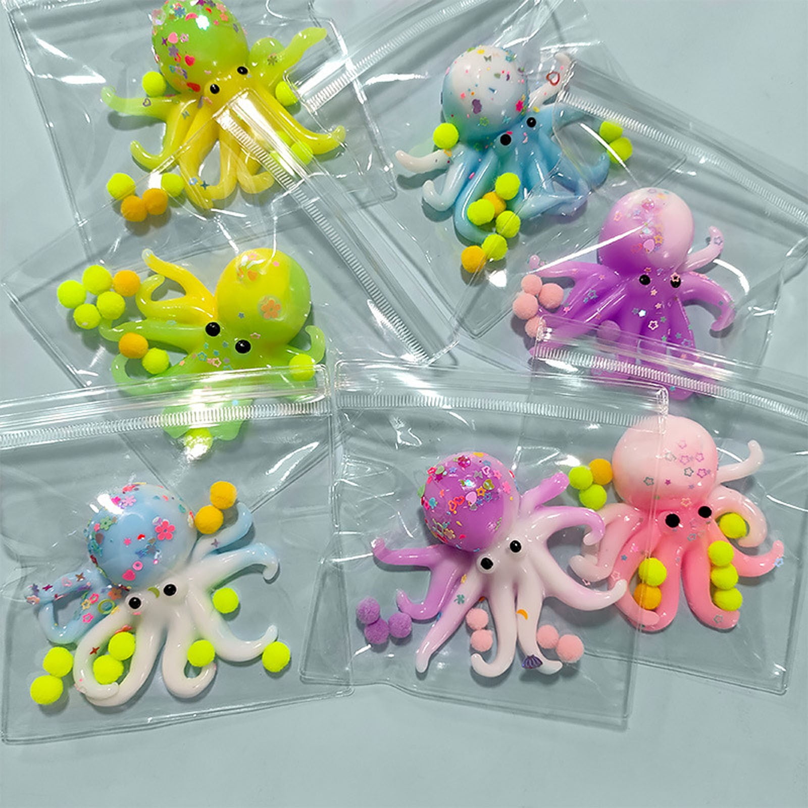 1-Pack Cute Soft Octopus Stress Relief Toy, Handheld Desktop Relaxing ...