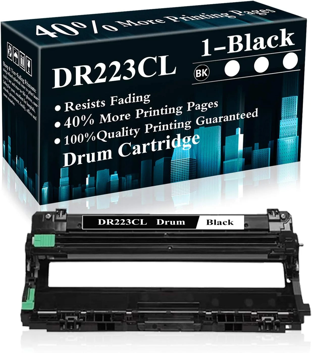 1 Pack DR223CL Black Compatible Drum Unit (Toner Not Included ...