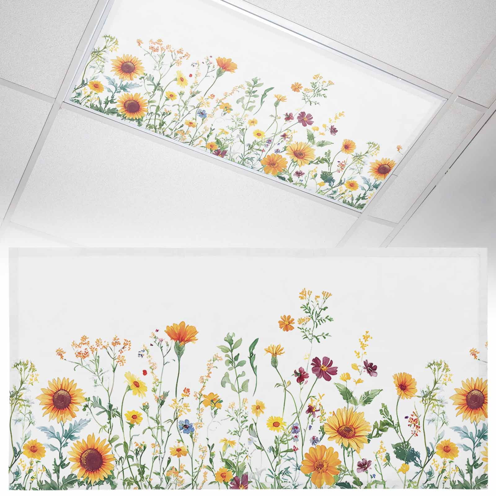1 Pack Daisy Flower Fluorescent Light Covers for Ceiling Lights ...