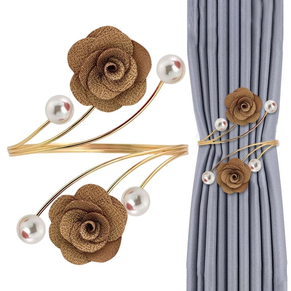 1 Pack Decorative Rose Curtain Tiebacks Holdbacks Commercial Use ...