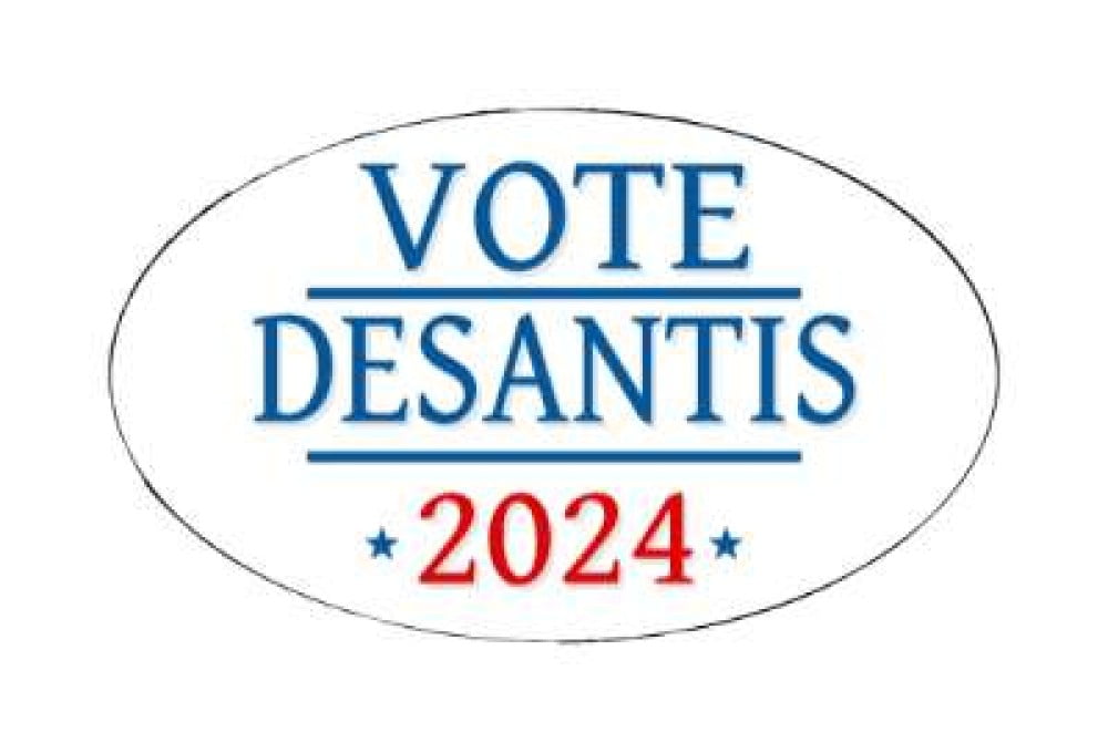 1 Pack - Desantis Vote 2024 Election Political - 5x3 Inch Oval Flexible ...