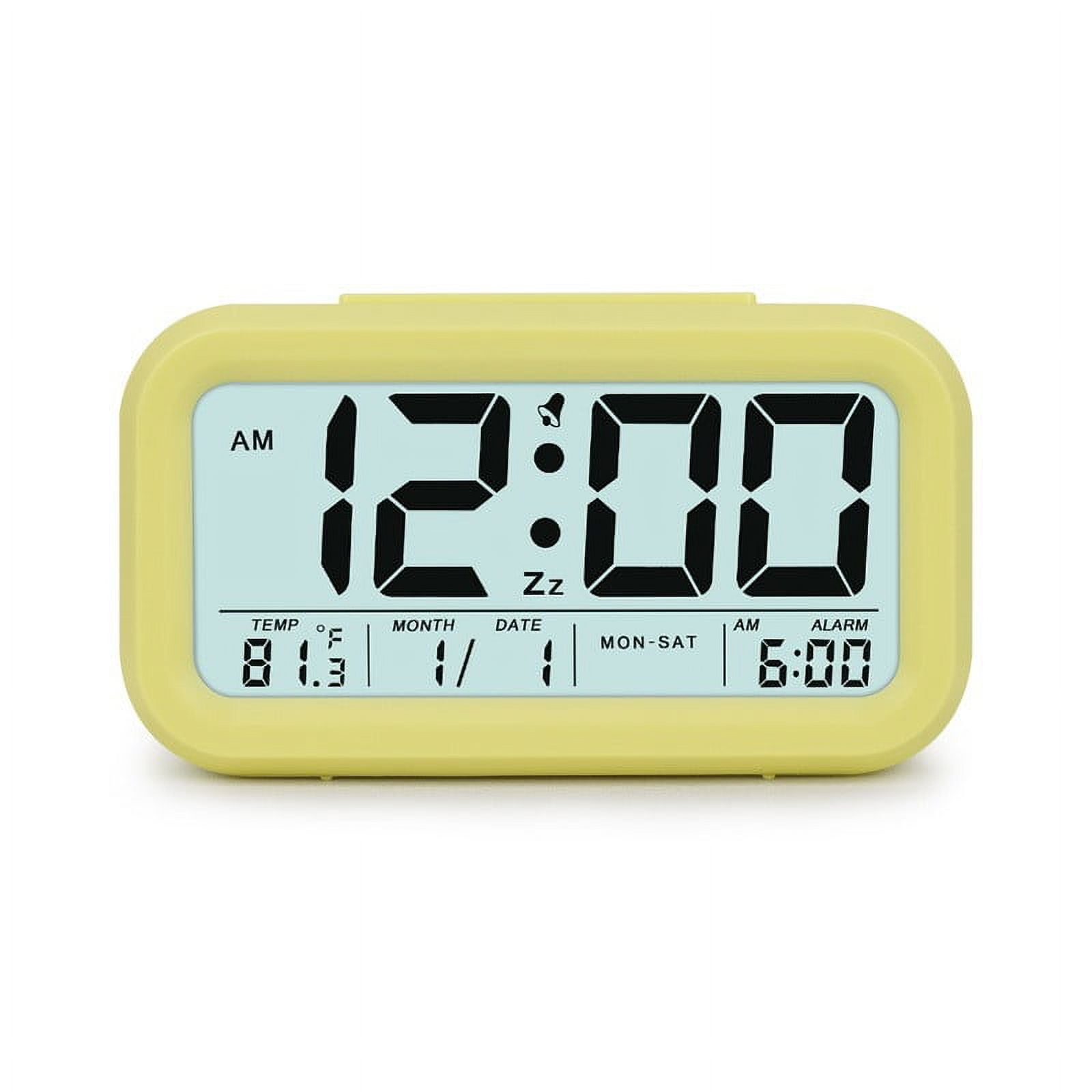 1 Pack Digital Alarm Clock,LED Clock for Bedroom,Desk Clock Battery ...