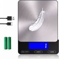 1 Pack Digital Kitchen Scale, 33 lb/15 kg, Stainless Steel Platform ...