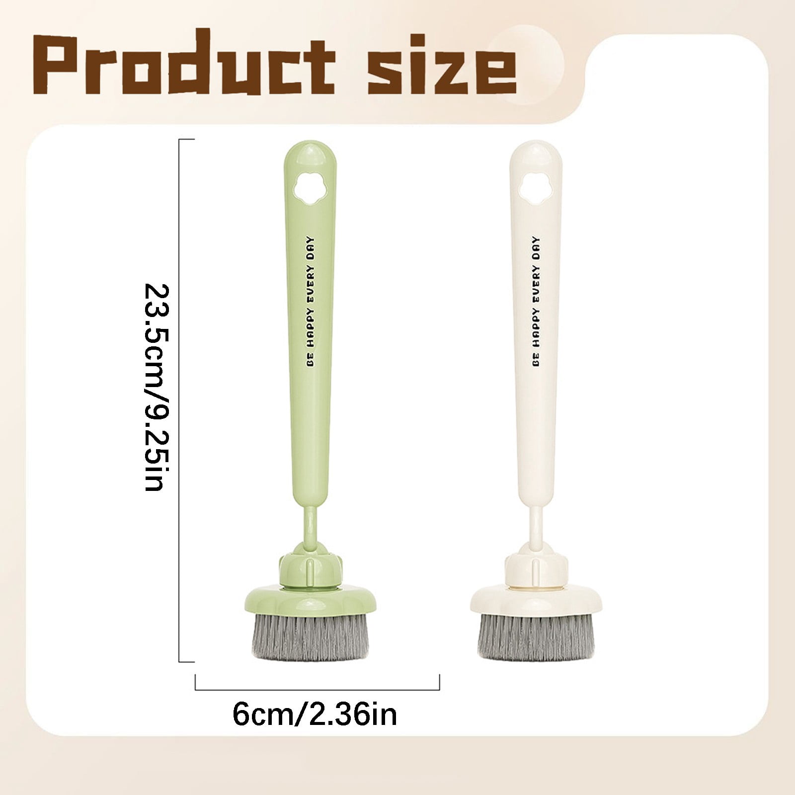 1 Pack Dish Brush with Handle, Kitchen Brushes for Cleaning Pot, Sink ...