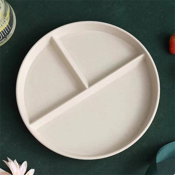 1 Pack Divided Plate, 3-Compartment Portion Control Plate, Reusable ...