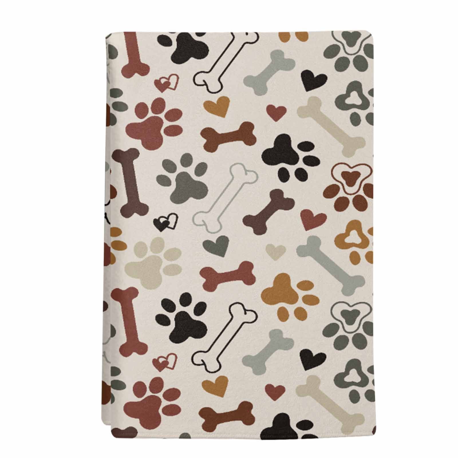 1 Pack Dog Claws Kitchen Towels Dog Bones Love Cute Cartoon Texture ...
