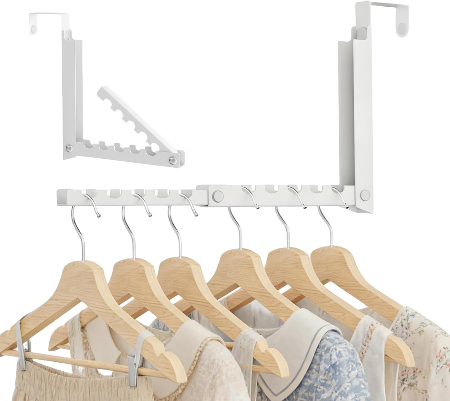 1 Pack Over The Door Hooks,Over The Door Clothes Hanger with 10 Ridges ...