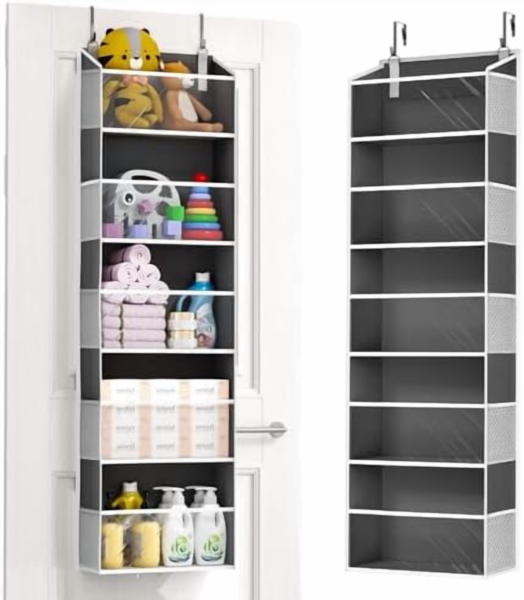 1-Pack Over Door Organizer with 5 Large Pockets 10 Mesh Side Pockets ...