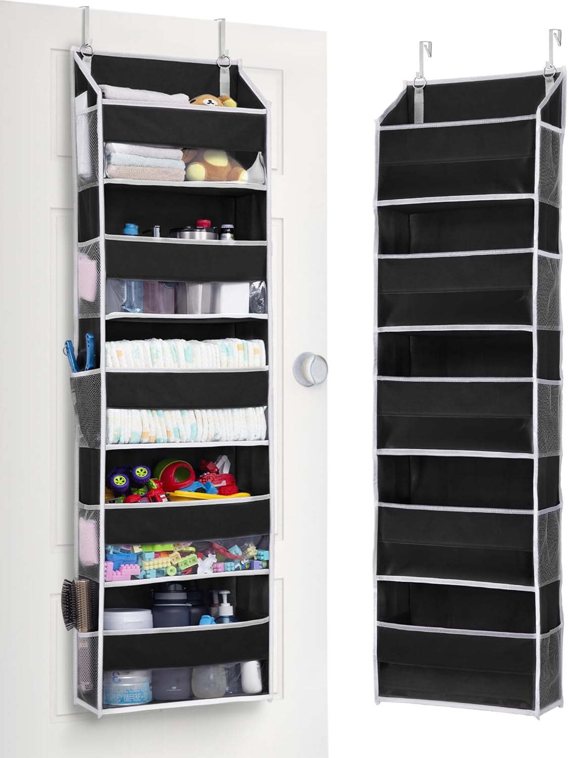 1 Pack Over The Door Organizer – 5 Shelf Door Organizer Hanging & 10 ...