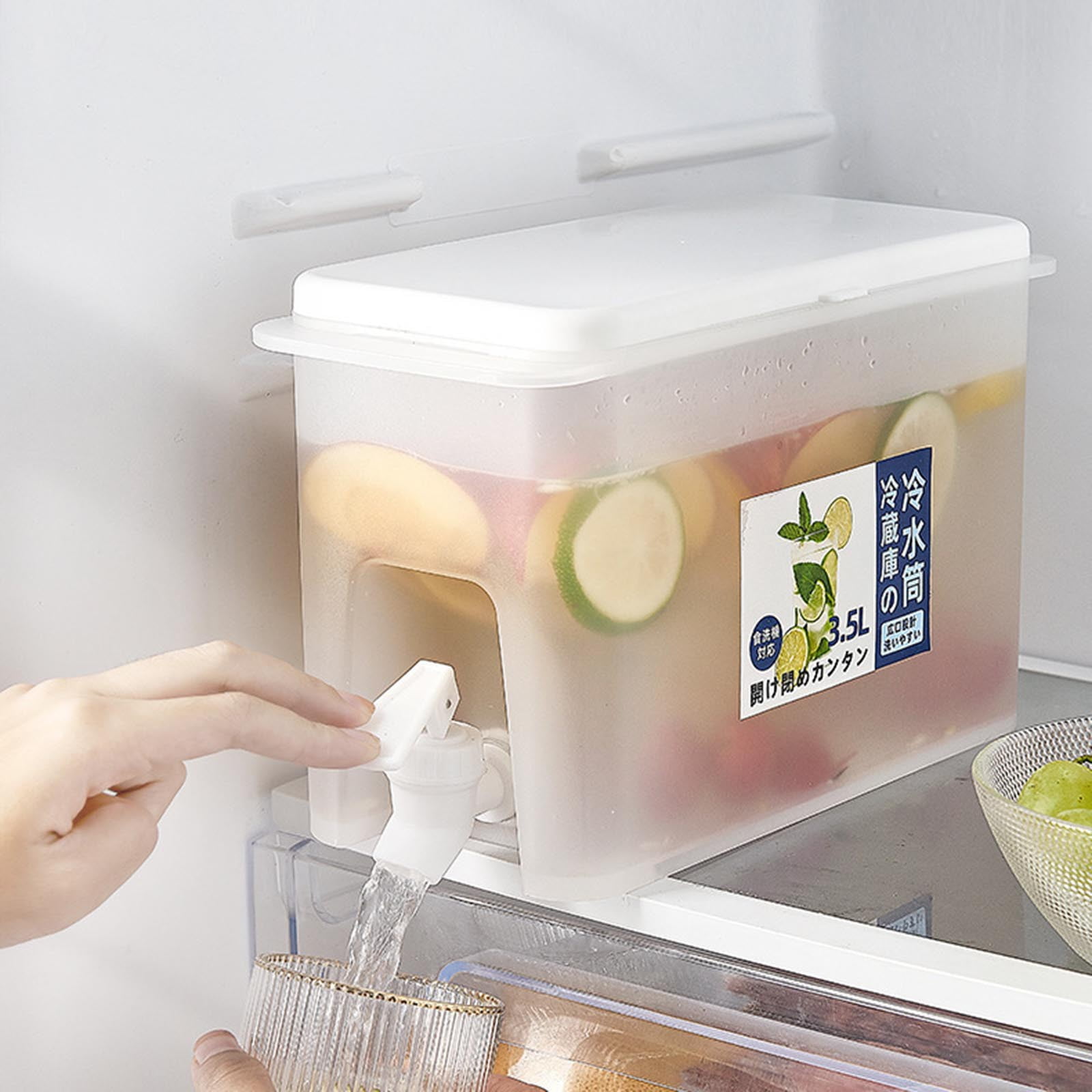 1 Pack Drink Dispenser for Fridge Beverage Cube Dispenser with Spigot ...