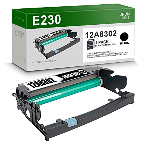 1-Pack E230 12A8302 High Yield Black Drum Unit Replacement for Lexmark ...