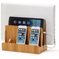 1 Pack Eco-Friendly Natural Bamboo Multi-Device Charging Station ...