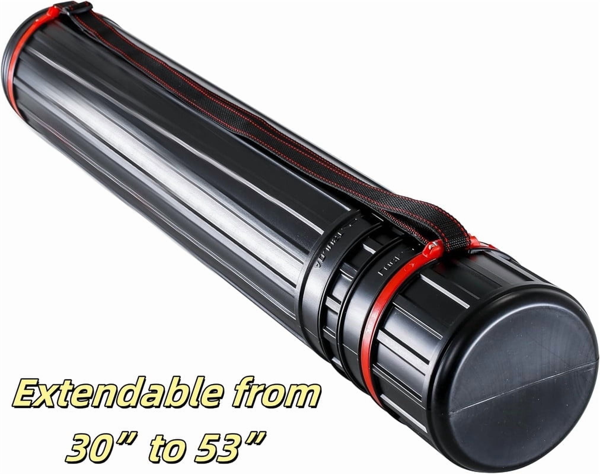 1 Pack Extendable Poster Tube 30"-53" with Telescoping Design & Strap ...