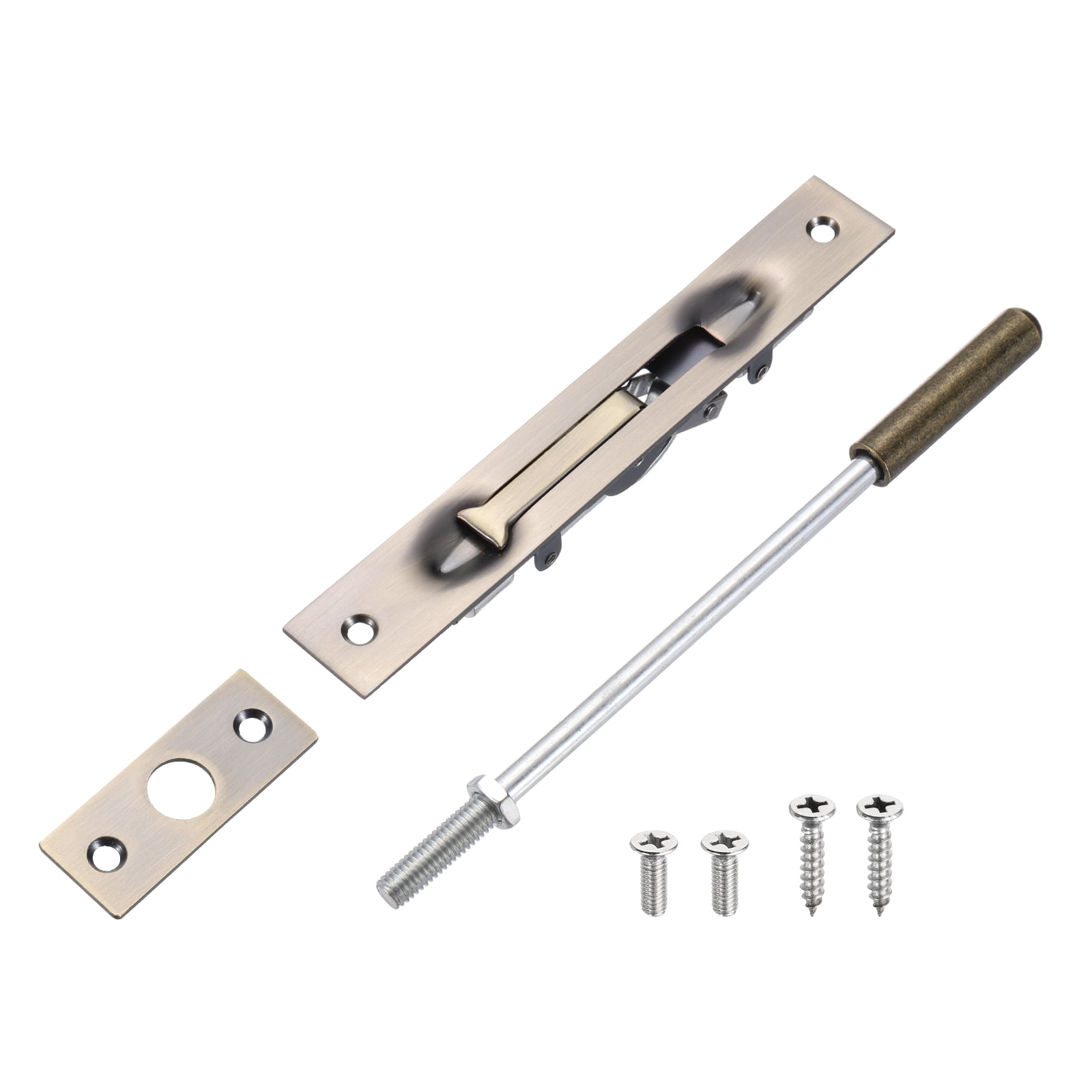 1 Pack Extension Flush Bolt with Rod, 8 Inch Stainless Steel Door Flush ...