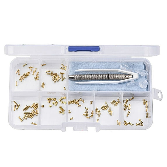 1 Pack Eyeglass Repair Kit, 140 Pcs Metal Spectacle Screws Set Mini ...