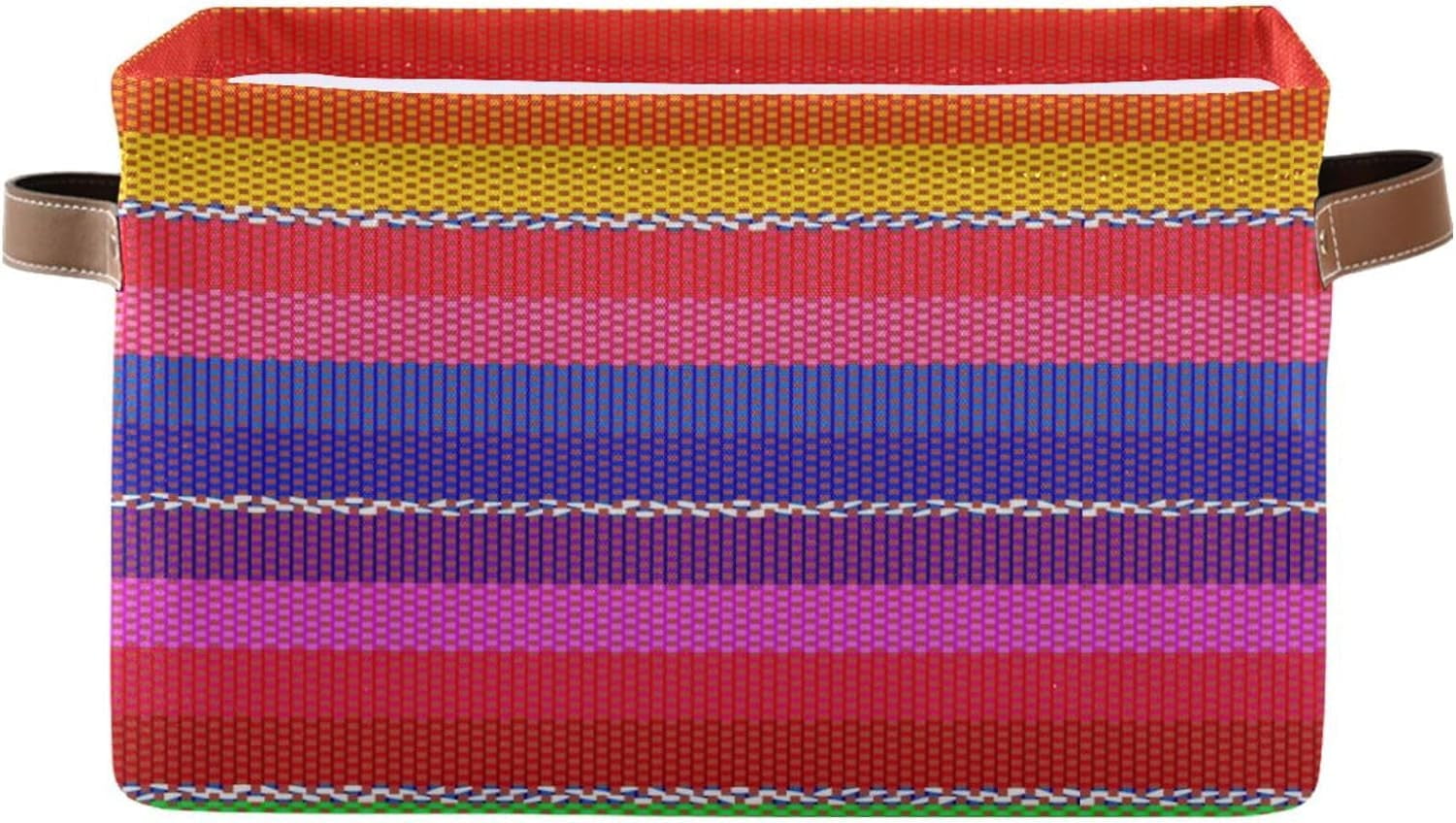 1 Pack Fabric Storage Basket Mexican Serape Blanket Stripes Closet ...