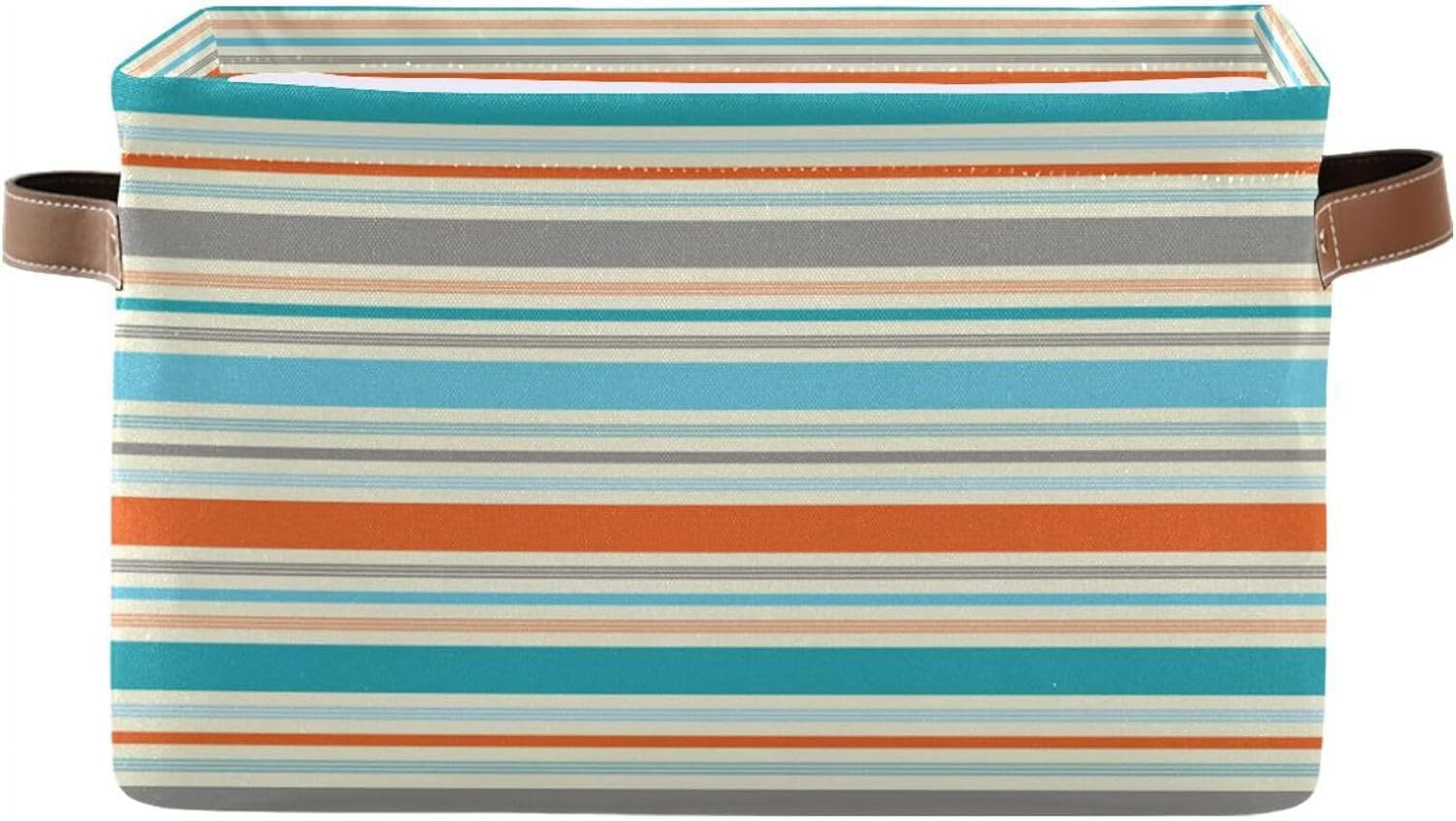 1 Pack Fabric Storage Basket Mexican Serape Colorful Stripes Closet ...